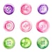 Watercolor Buttons Clipart, PNG Digital Files on Transparent Background ...
