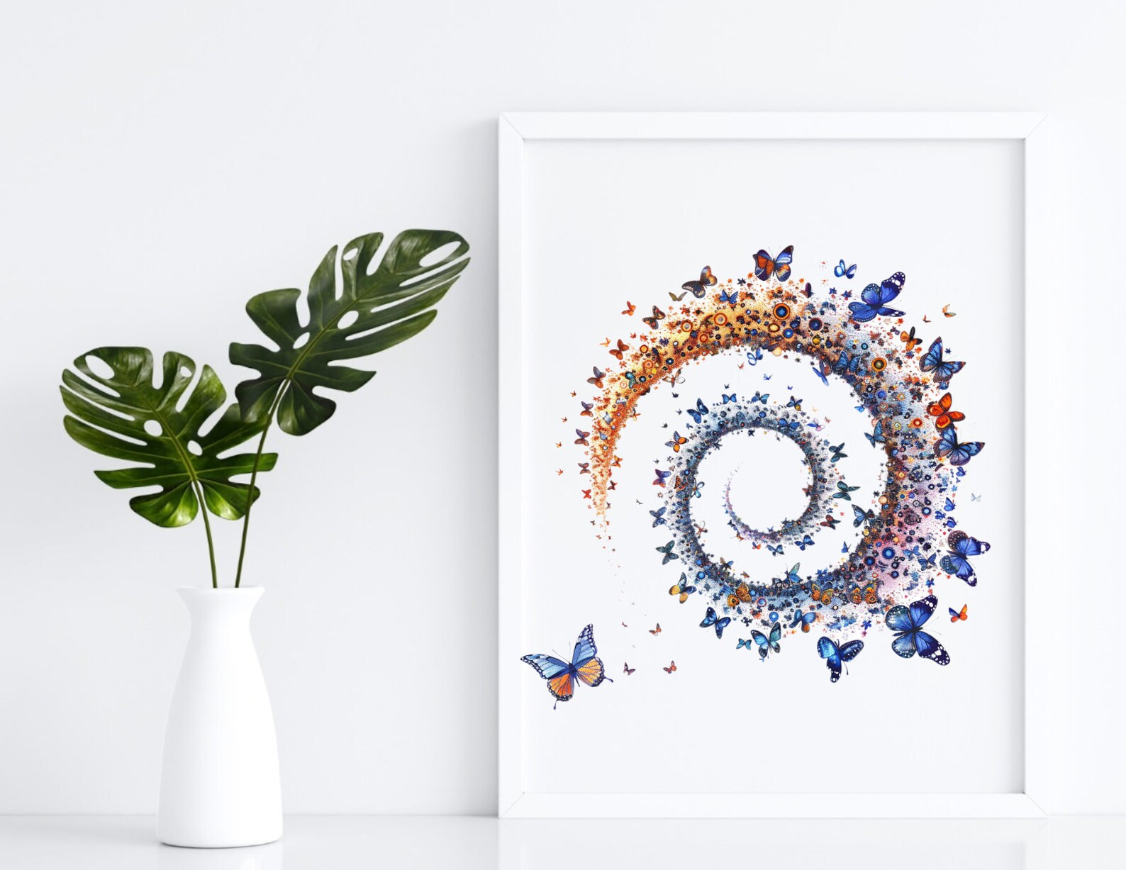 Spiral Butterfly Clipart, PNG Digital Files on a Transparent Background ...