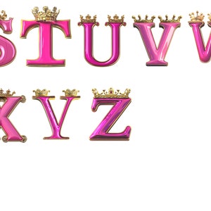 Clipart Princess Alphabet, Pink Letters Png, Transparent Background ...