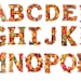 Autumn Leaves Alphabet Clipart - Fall-themed Leaf Letters Set, Instant ...