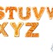 Orange Alphabet Watercolor Clipart, Alphabet Clipart, PNG Individual ...