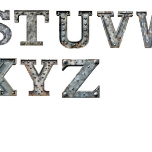 Watercolor Iron Alphabet Clipart, PNG Individual Images, Commercial Use ...