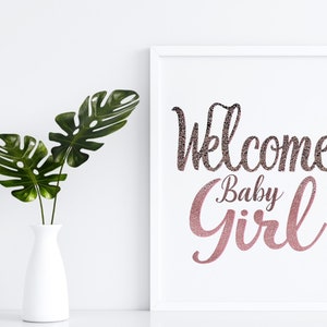 Welcome Baby Girl, PNG and SVG Digital Files on Transparent Background ...