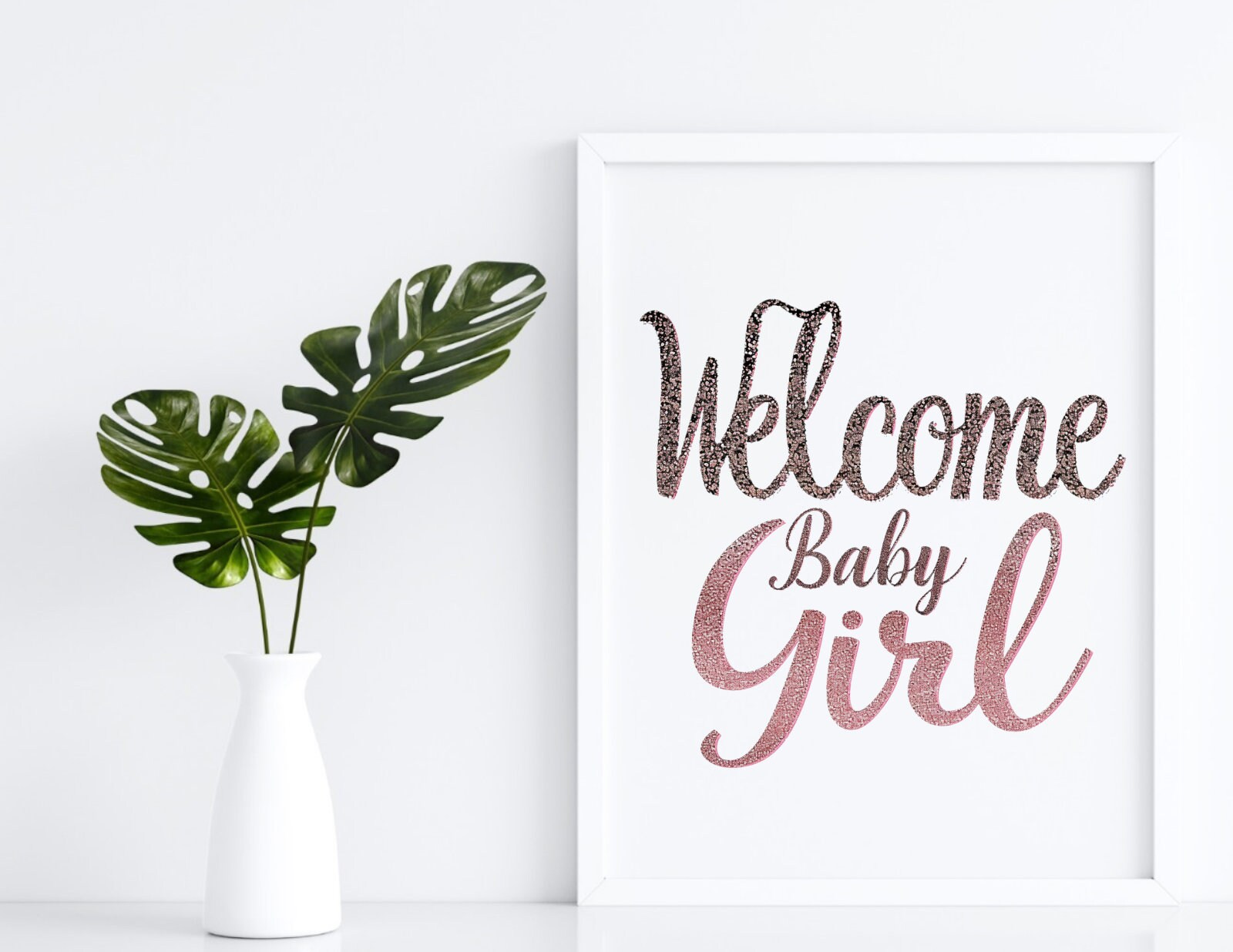 Welcome Baby Girl, PNG and SVG Digital Files on Transparent Background ...