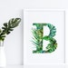 Watercolor Leaves Tropical Alphabet, Graphics in PNG Format Instant ...