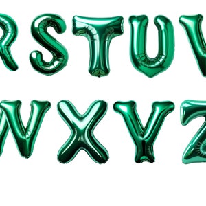 Green Foil Alphabet, Transparent Background, High Quality, Clipart ...