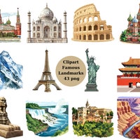 Printable World Landmarks Clip Art-world Famous Landmarks-world ...