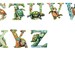 Watercolor Turtle Alphabet Clipart, PNG Individual Images on ...