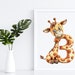 Watercolor Giraffe Numbers Clipart, PNG Individual Images, Commercial ...