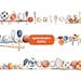 33 Sports Borders Watercolor Clipart, Border Clipart, PNG Individual ...