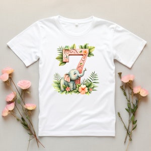 Watercolor Elephant Numbers Clipart, PNG Individual Images, Commercial ...