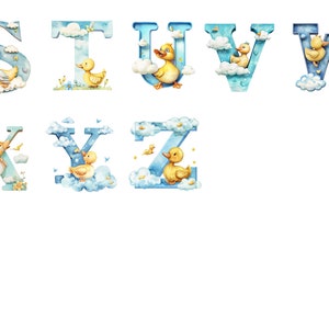 Duck Alphabet Watercolor, Transparent Background, High Quality, Clipart ...