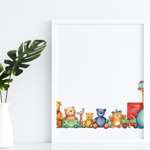 44 Toy Borders Watercolor Clipart, Border Clipart, PNG Individual ...