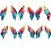 Clipart Colorful Wings, Transparent Background, High Quality, Clipart ...