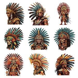 28 Aztec Warriors Clipart, History Clipart, PNG Individual Images on ...