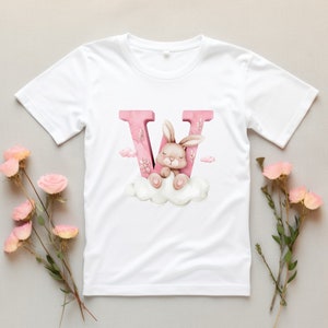 Pink Rabbit Alphabet Watercolor, Rabbit Letters, Transparent Background ...