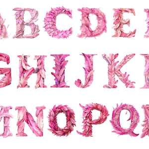 Feathers Alphabet, Letters Png, Alphabet Png, Instant Download for ...