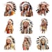 Native American Indian Chiefs Clipart, PNG Individual Images on ...