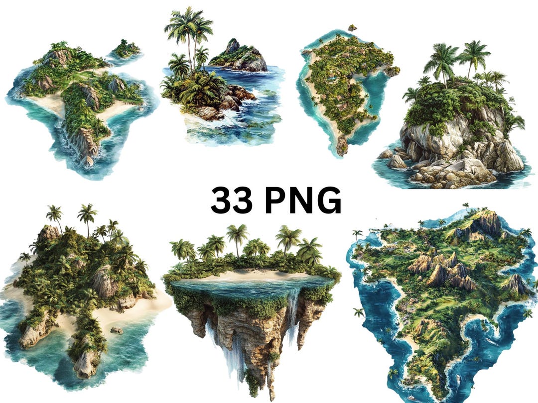 Tropical Island PNG Clipart – 33 Stunning Floating & Ocean Islands, PNG ...