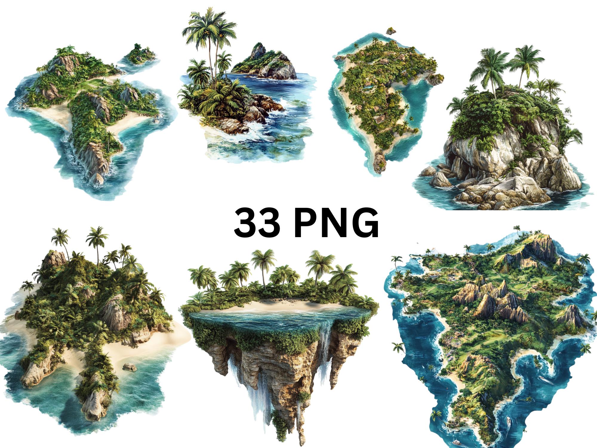 Tropical Island PNG Clipart – 33 Stunning Floating & Ocean Islands, PNG ...