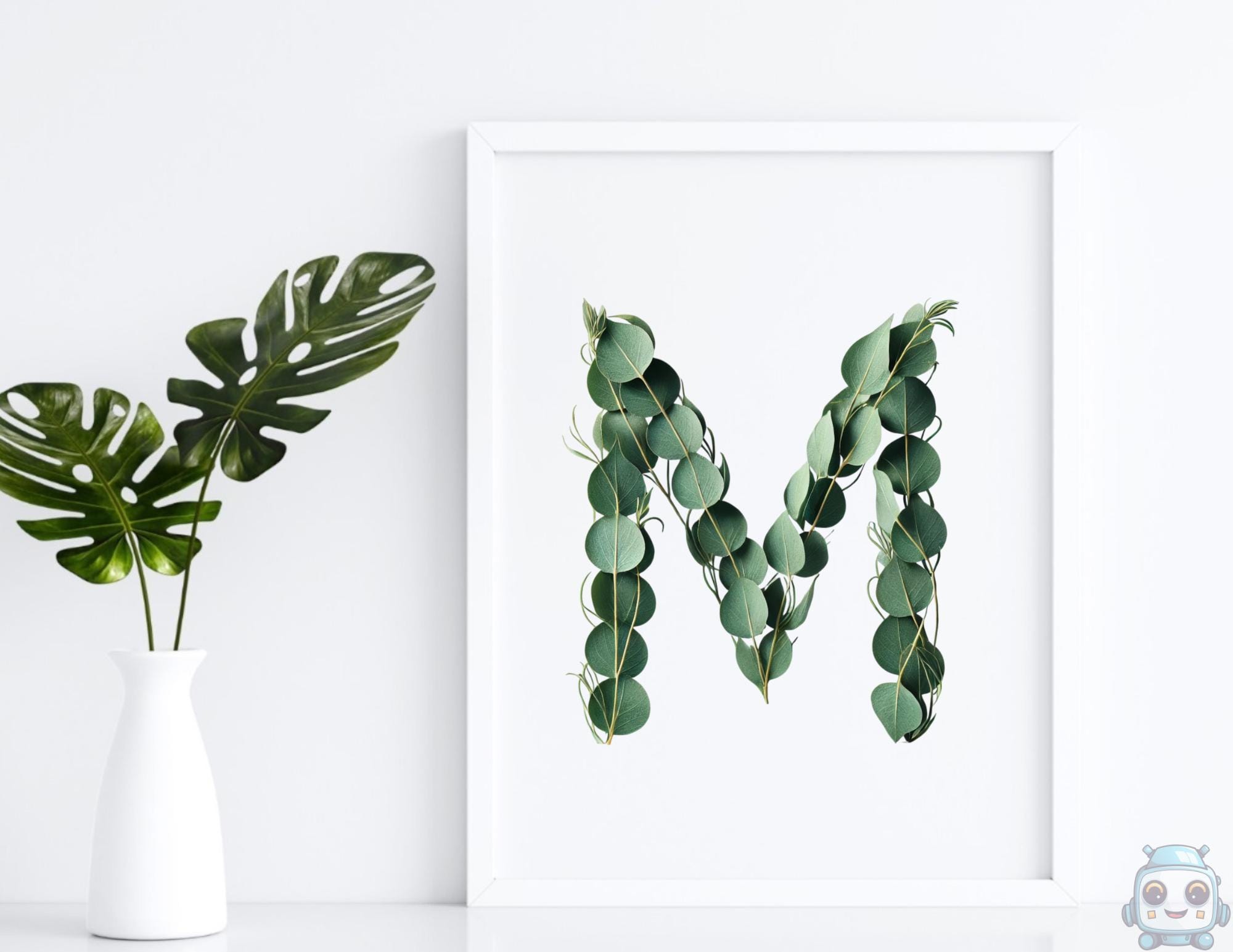 Eucalyptus Leaf Alphabet Clipart Set - Botanical Letters A-Z - Greenery ...