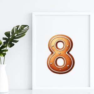 Gingerbread Number Clipart Set - Festive Cookie Numbers 0-9 - Christmas ...