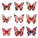 42 Red Diamond Butterfly, Insects Clipart, PNG Individual Images on ...
