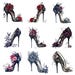 25 Gothic High Heels Watercolor Clipart, PNG Digital Files on ...