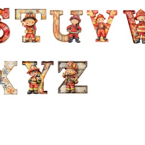 Fireman Alphabet, Letters Png, Alphabet Png, Instant Download for ...