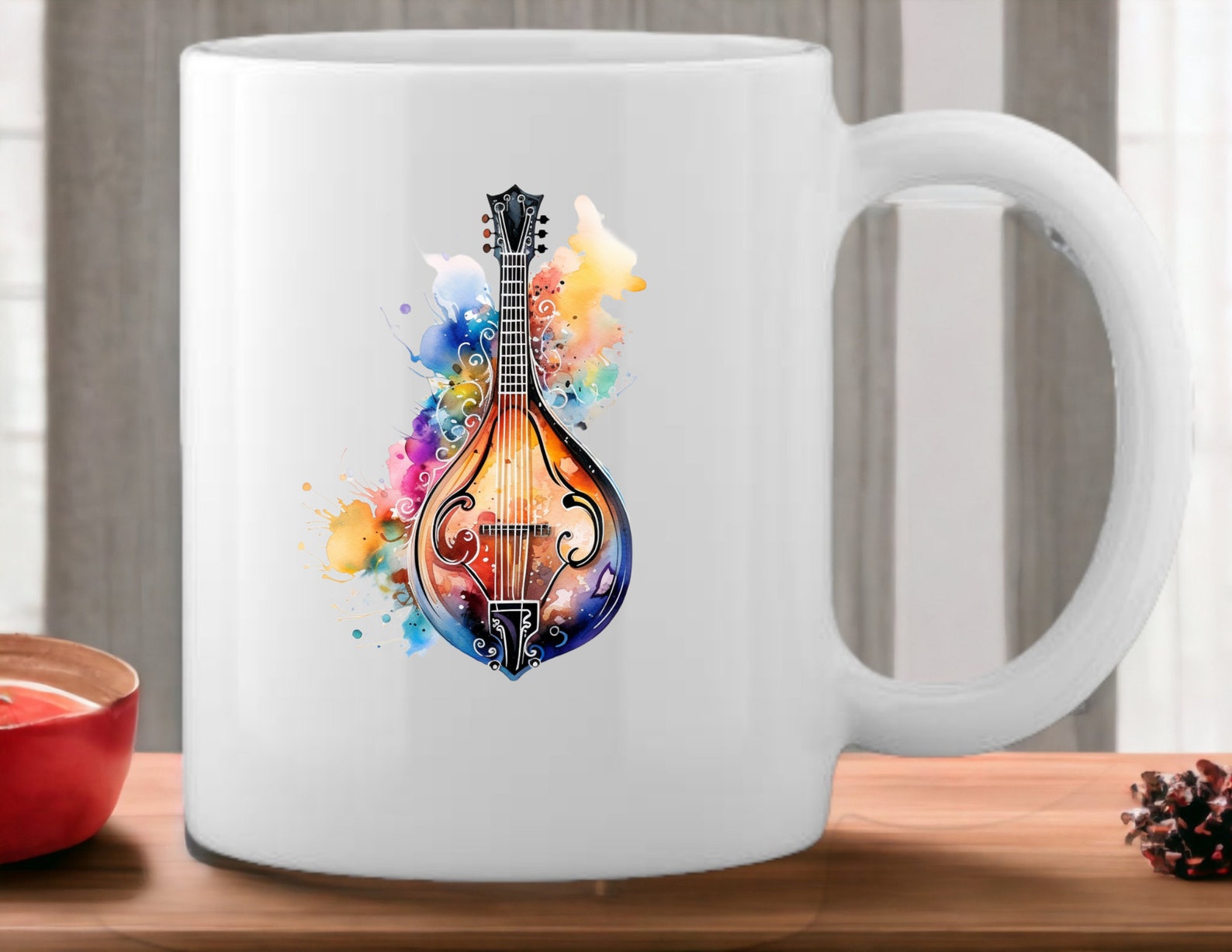 Watercolor Mandolins Clipart, PNG Digital Files on Transparent ...