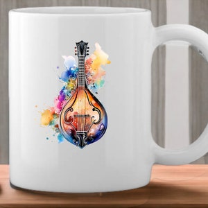 Watercolor Mandolins Clipart, PNG Digital Files on Transparent ...