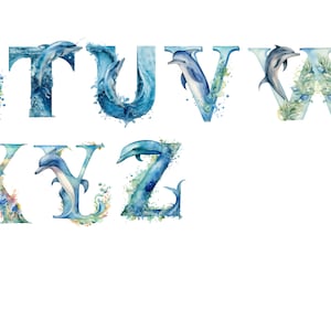 Dolphin Alphabet, Letters Png, Alphabet Png, Instant Download for ...