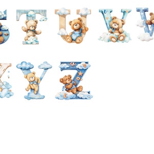 Teddy Bear Alphabet, Letters Png, Alphabet Png, Instant Download for ...
