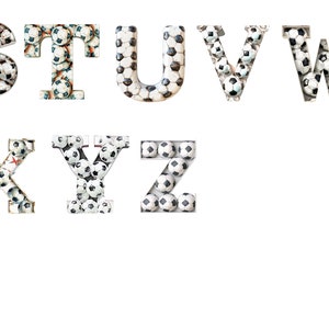 Watercolor Soccer Alphabet Clipart, PNG Individual Images on ...