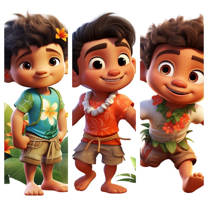 Animated Children of Hawaii Clipart, Hawaii PNG, Digital Files on ...