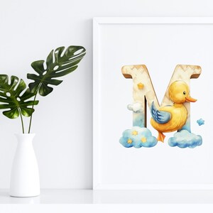 Duck Alphabet Watercolor, Transparent Background, High Quality, Clipart ...