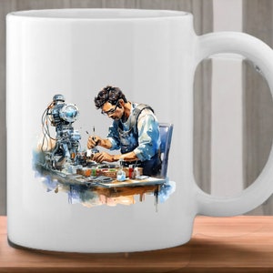 29 Robotics Watercolor Clipart, Technology Clipart, PNG Individual ...