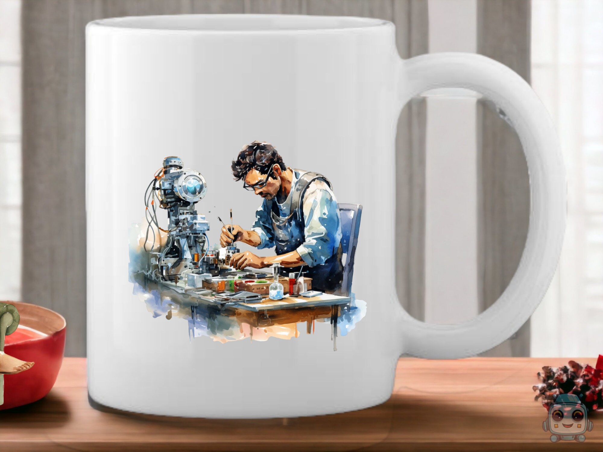 29 Robotics Watercolor Clipart, Technology Clipart, PNG Individual ...