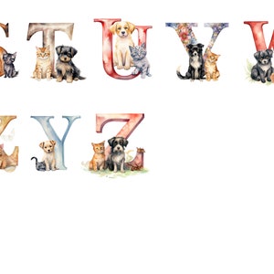 Cat & Dog Alphabet, Letters Png, Alphabet Png, Instant Download for ...