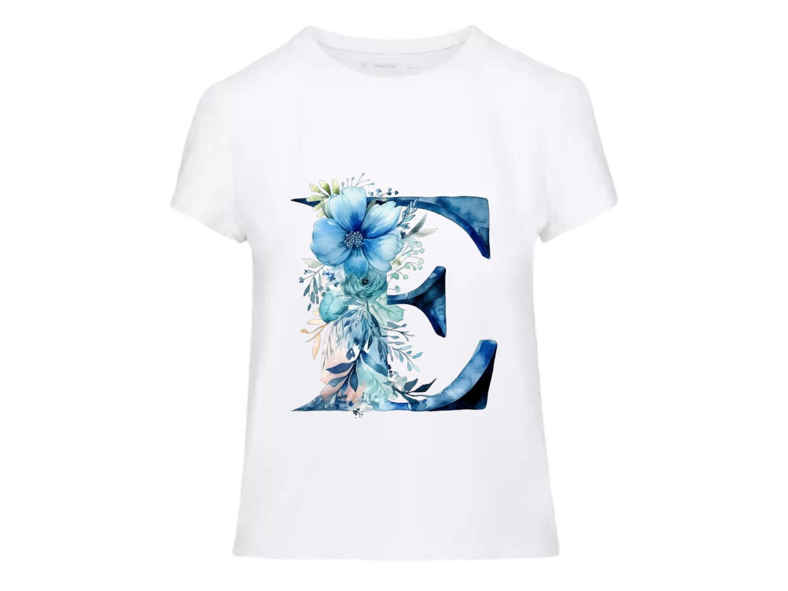 Watercolor Floral Blue Alphabet Clipart Floral Alphabet - Etsy