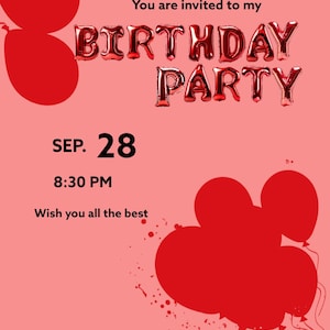 Red Foil Balloon Alphabet Clip Art - Digital Instant Download Graphics ...