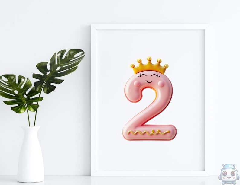 Pink Princess Numbers Clipart - Cute Royalty Themed Number PNG ...