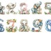 Watercolor Elephant Numbers Clipart, PNG Individual Images, Commercial ...