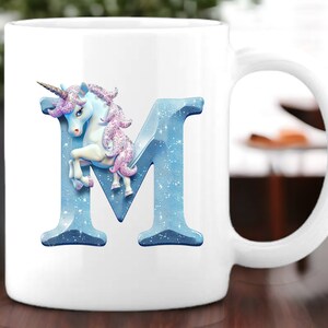 Blue Glitter Unicorn Alphabet Clipart, Unicorn Letters, Transparent ...