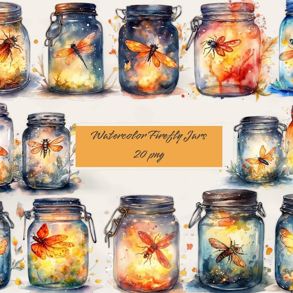 Firefly Jar Clipart - Etsy