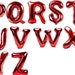Red Foil Balloon Alphabet Clip Art - Digital Instant Download Graphics ...