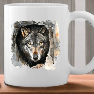 27 Wolves in Caves Clipart, Watercolor Clipart, PNG Individual Images ...