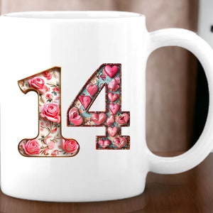 Valentine's Numbers, Love Numbers, Instant Download for Commercial Use ...