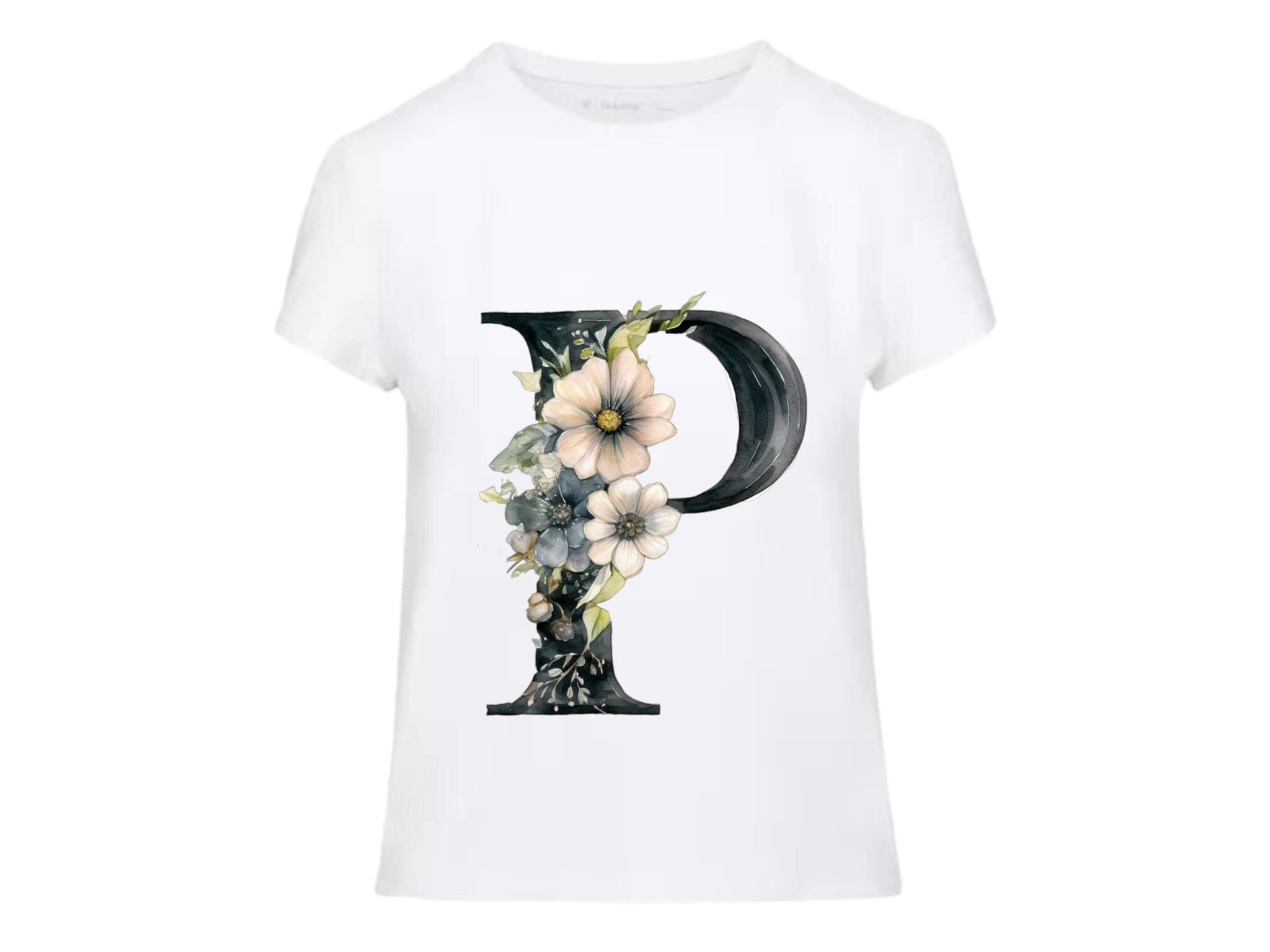 Watercolor Floral Black Alphabet Clipart , Floral Alphabet, Transparent ...