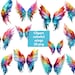 Clipart Colorful Wings, Transparent Background, High Quality, Clipart ...